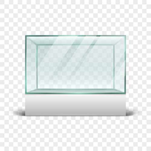 Clean 3d glass box Royalty Free Vector Image - VectorStock