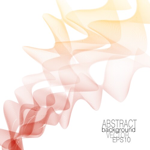 Red orange yellow wave pattern squiggle lines Vector Image