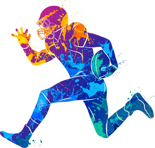 Abstract american football player Royalty Free Vector Image