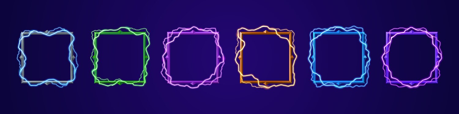 Game avatar templates with fantasy frames Vector Image