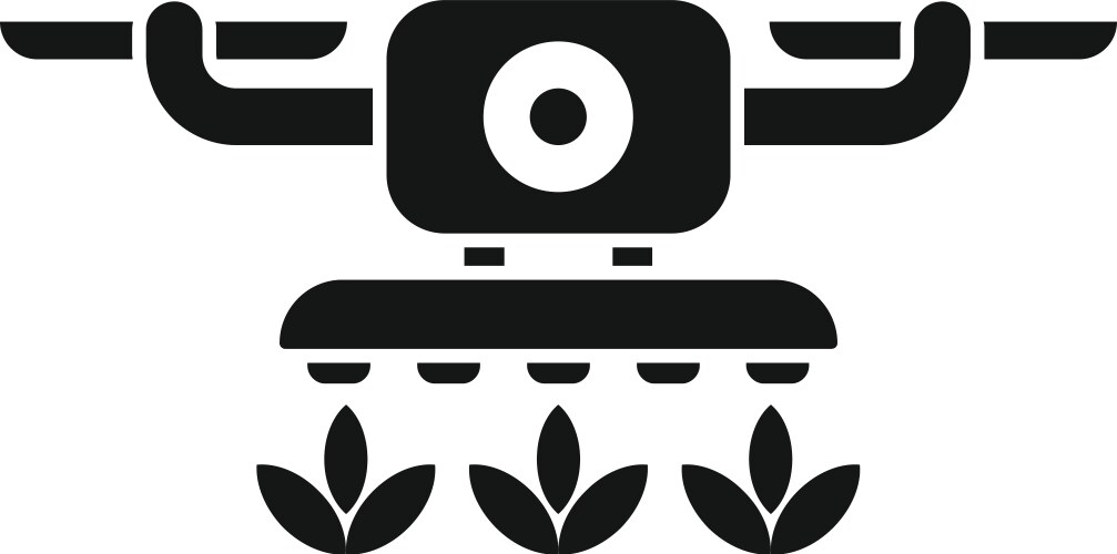 Agriculture drone spraying liquid fertilizer Vector Image