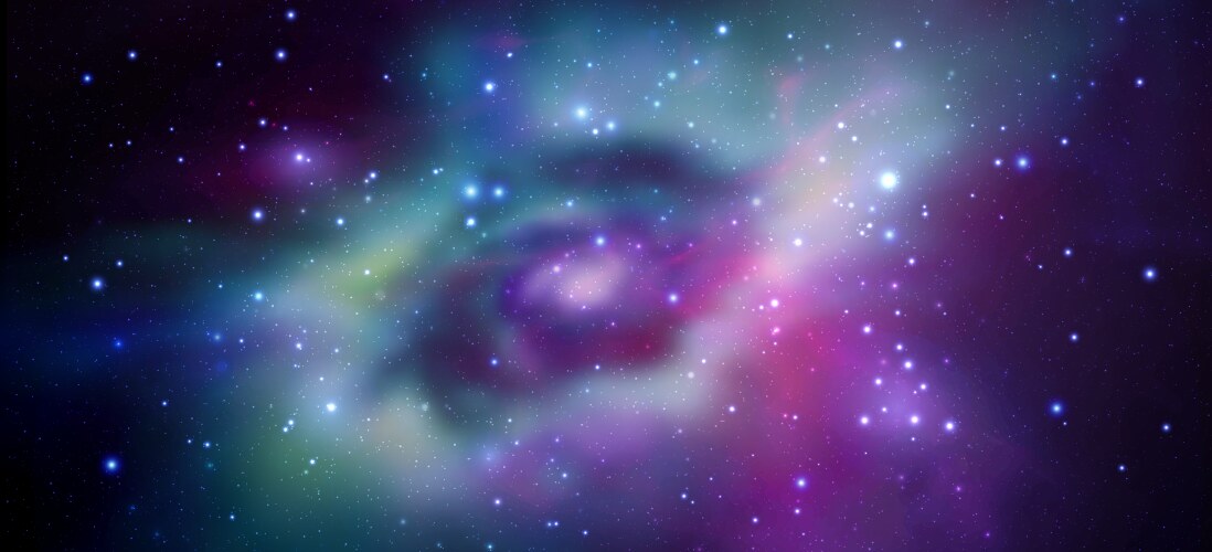 Space background with realistic nebula Royalty Free Vector