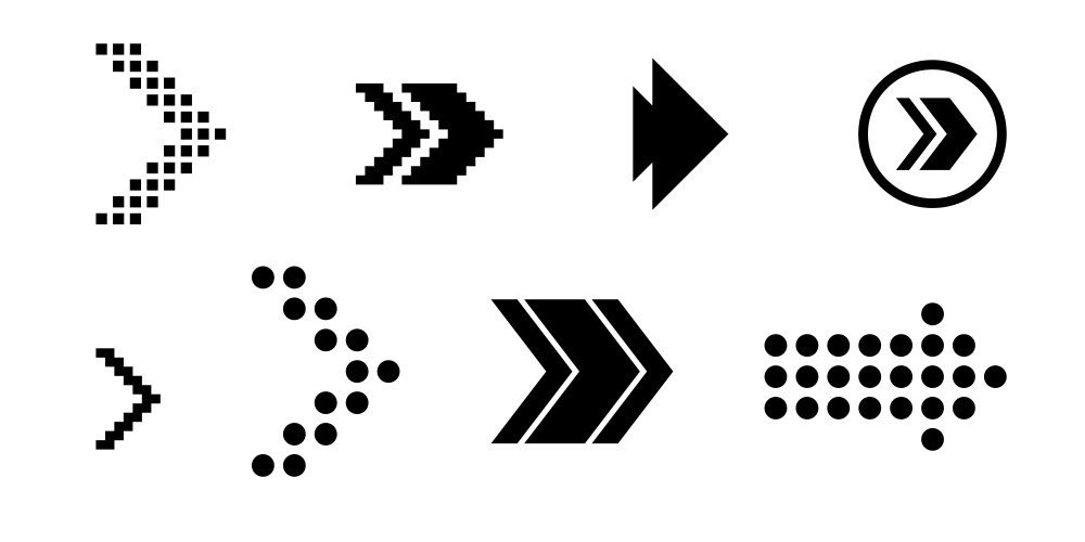 Swipe Scroll Arrow Icons Royalty Free Vector Vectorstock