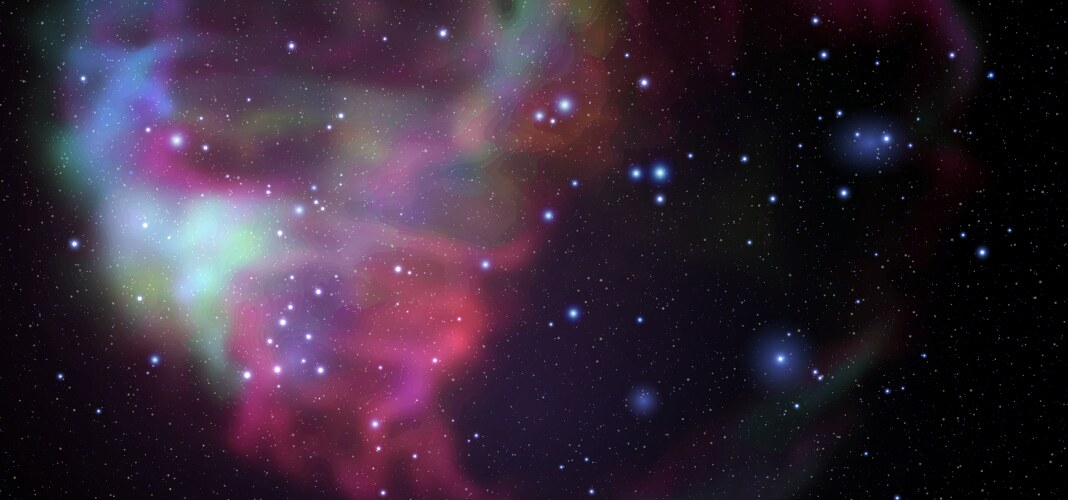 Space background with realistic nebula Royalty Free Vector