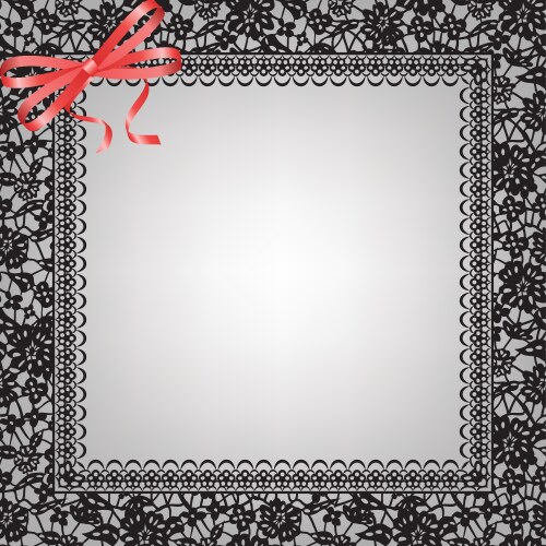 Vintage card with lace and pearl frame Royalty Free Vector