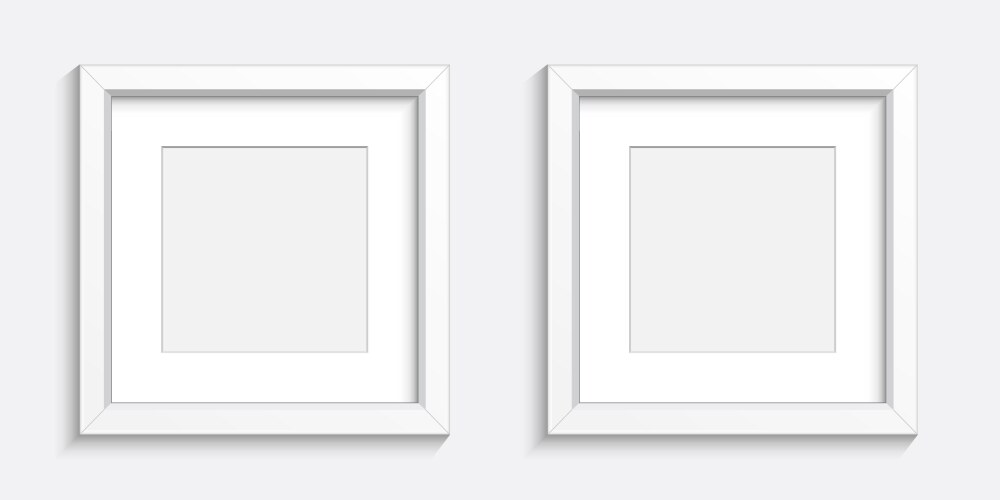 Realistic photo frame set collection Royalty Free Vector