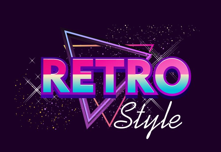 Retro wave outer space vaporwave Royalty Free Vector Image