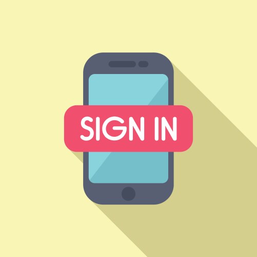 Sign in device register icon simple modern Vector Image
