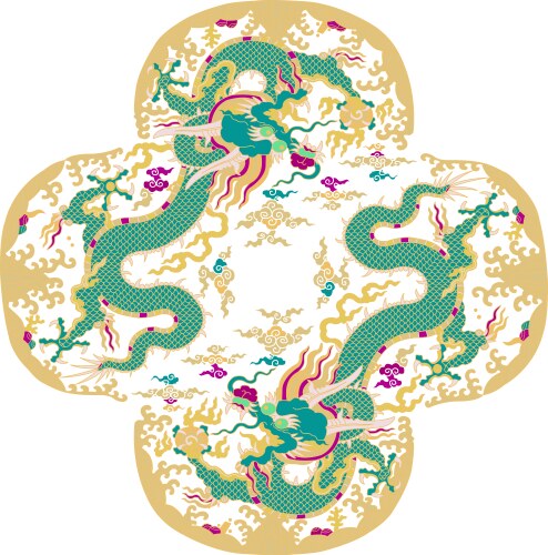 Chinese Dragon Motif Royalty Free Vector Image