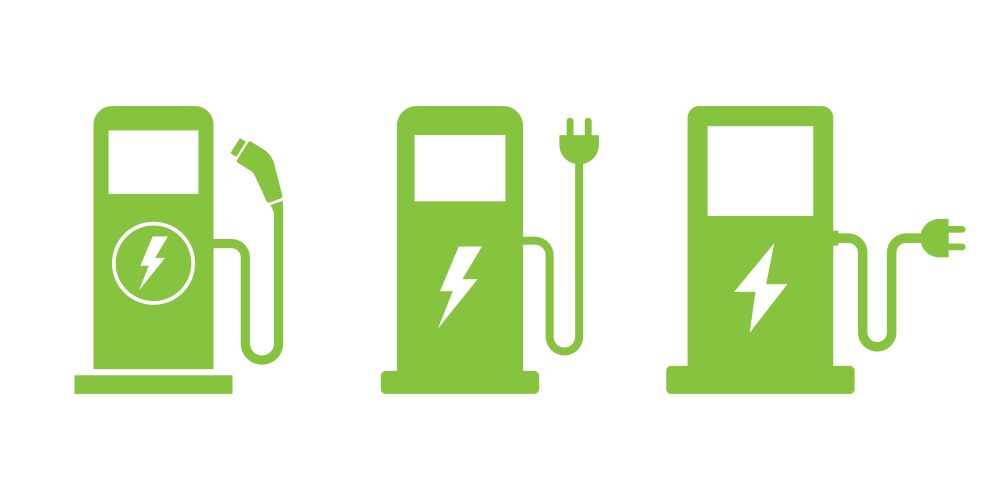 Car charging point icon Royalty Free Vector Image
