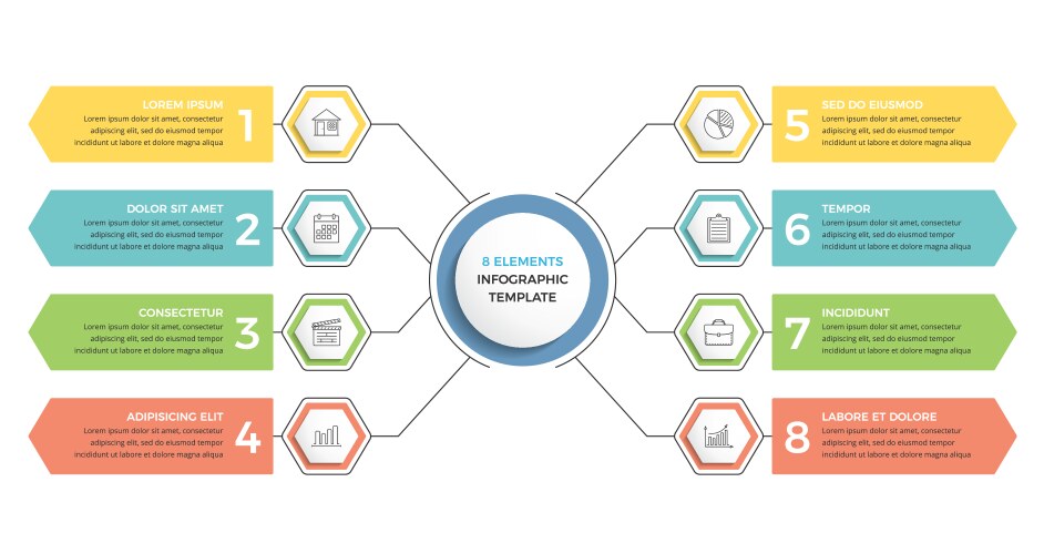 Infographic 8 Elements Vector Images (over 8,200)