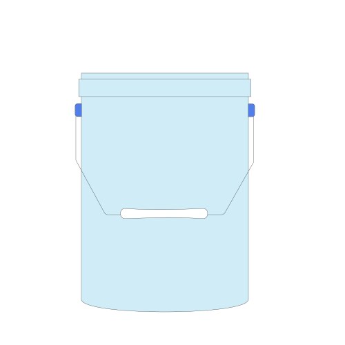 Professional bucket isolated on white background Vector Image