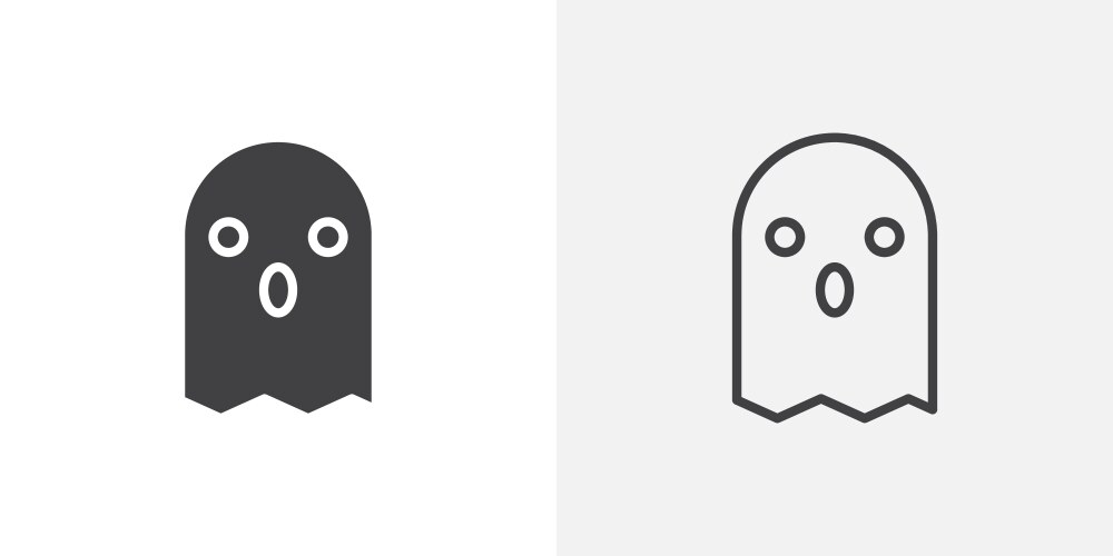 Ghost icon set Royalty Free Vector Image - VectorStock