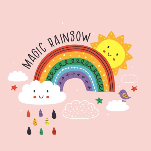 Rainbow topic image 2 Royalty Free Vector Image