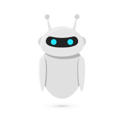 Modern realistic bot avatar in white color Vector Image