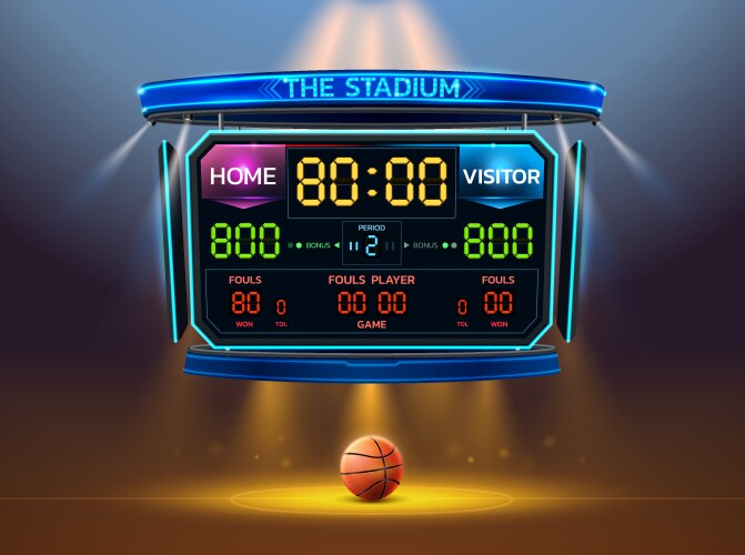 Basketball Scoreboard Vector Images (over 1,400)