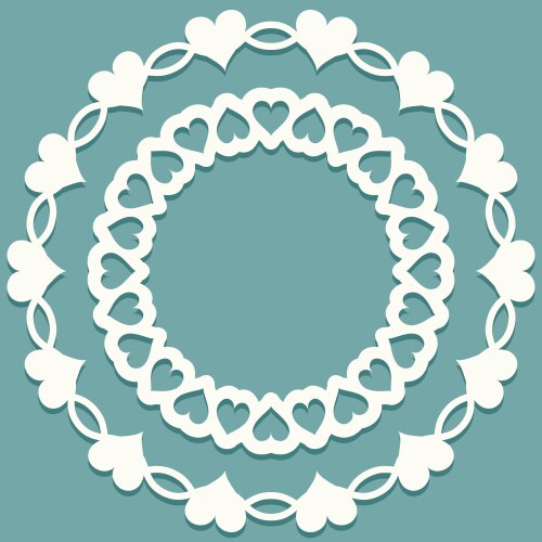 Laser cut template initial monogram letters Vector Image