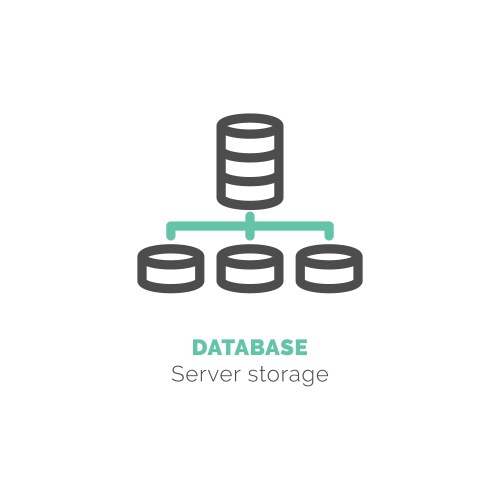 Database master loop concept icon Royalty Free Vector Image