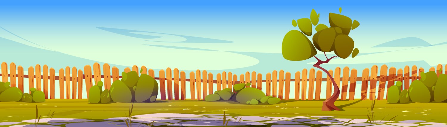 Back yard Royalty Free Vector Image - VectorStock