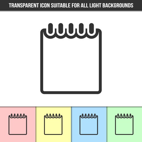 Notepad Transparent Background Vector Images (over 1,600)