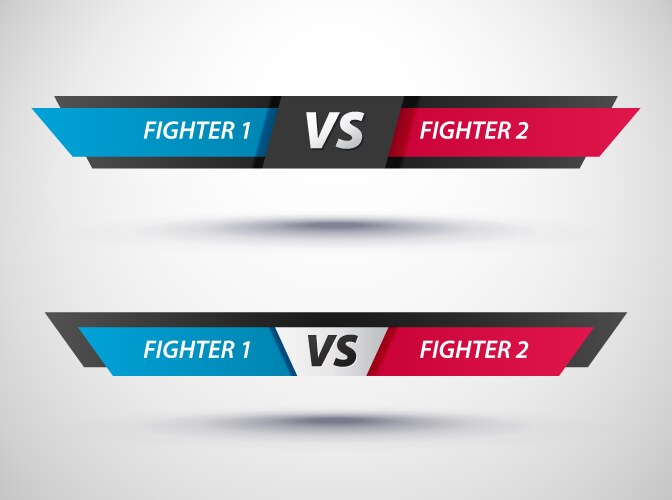 Versus sign vs glow symbol Royalty Free Vector Image