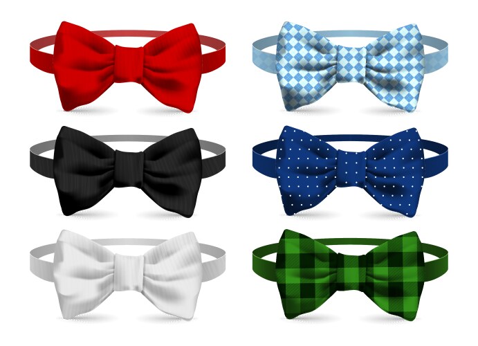 Realistic bow tie Royalty Free Vector Image - VectorStock