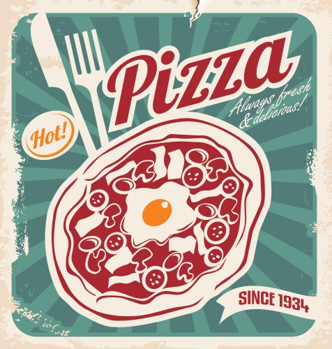 Hot pretzels retro poster design Royalty Free Vector Image