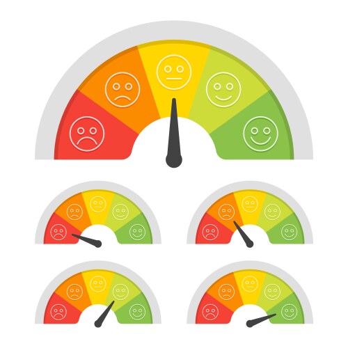 Customer satisfaction meter with different Vector Image