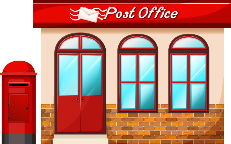 A post office Royalty Free Vector Image - VectorStock