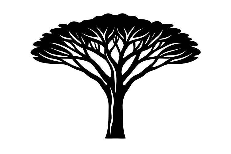 Modern safari tree - elegant and minimalist Vector Image