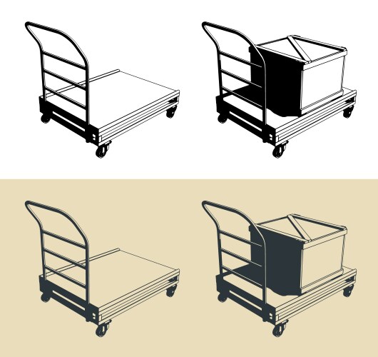 Hand Trolley Vector Images (over 7,600)