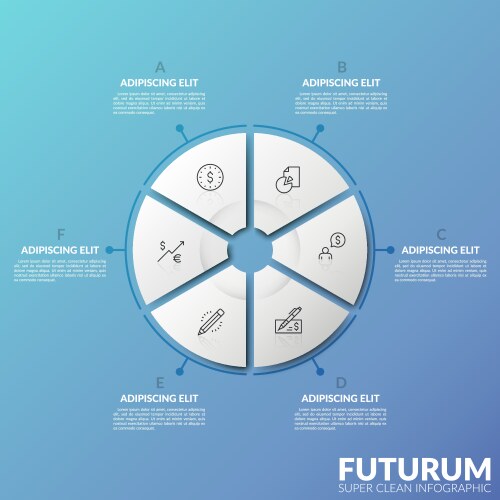 6 Piece Pie Chart Vector Images (over 250)