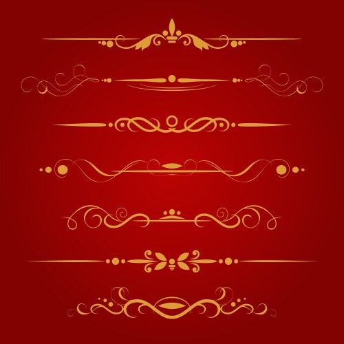 Set of decorative delimiters Royalty Free Vector Image