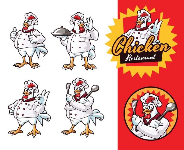 Chicken with feed kawaii style Royalty Free Vector Image