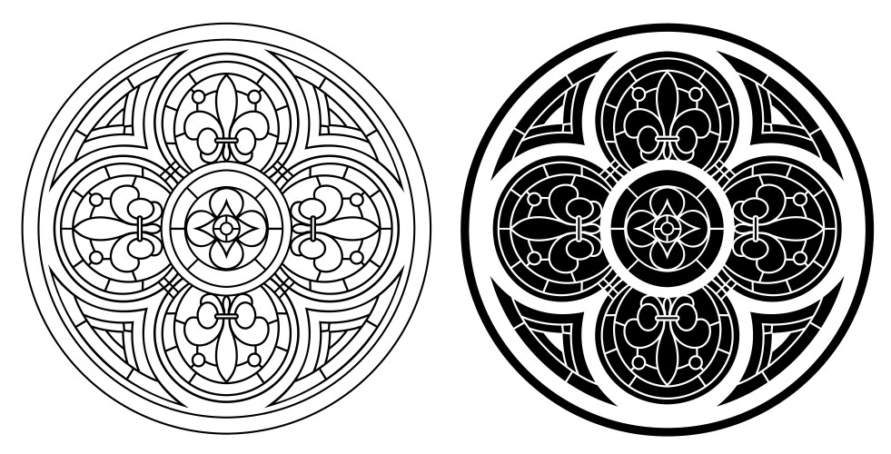 Round Stained Glass Window Vector Images (over 210)