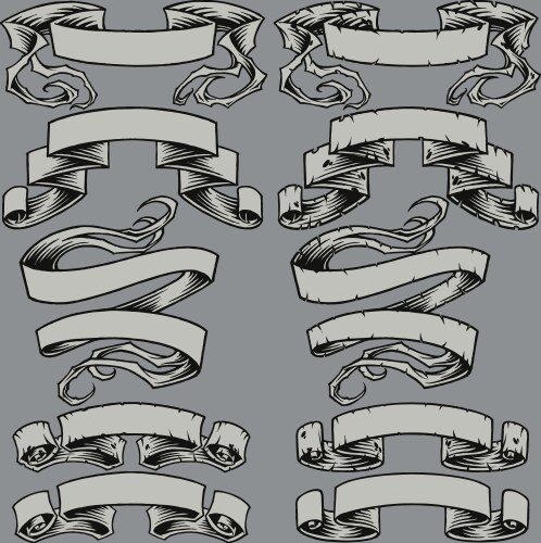 Ribbon Banner Tattoo Design Simple