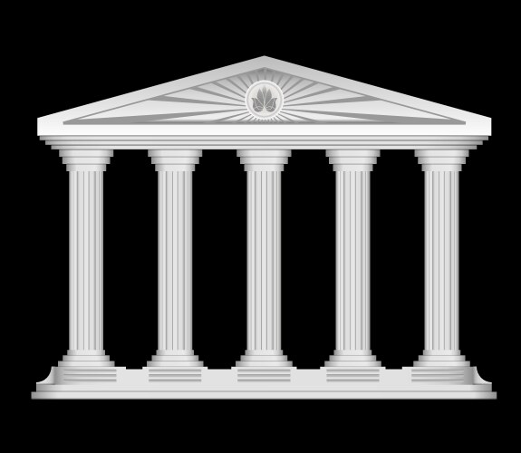 Greek temple icon roman parthenon ancient Vector Image