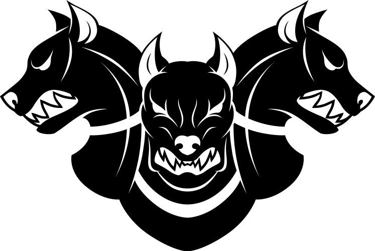 Black and white dragon head Royalty Free Vector Image