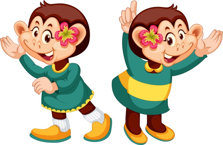 Cartoon Girl Monkey Vector Images (over 1,300)