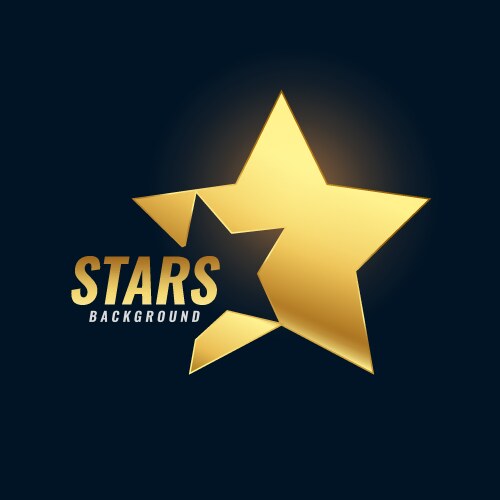 Luxurious golden star background with shiny wavy Vector Image