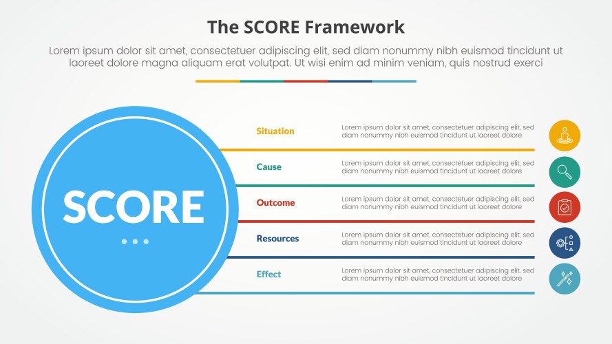 Esg frameworks infographic concept for slide Vector Image