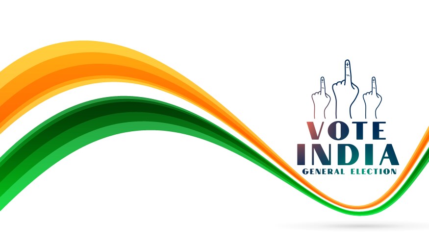 Vote for indian general election banner Royalty Free Vector