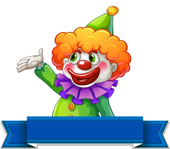Circus clown face colorful realistic portrait Vector Image