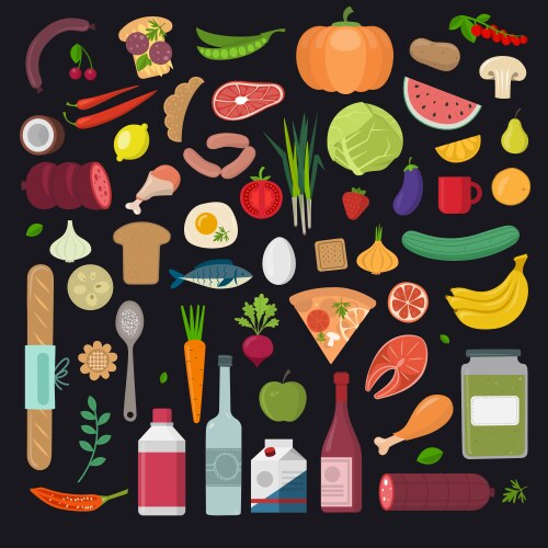 Healthy food Royalty Free Vector Image - VectorStock