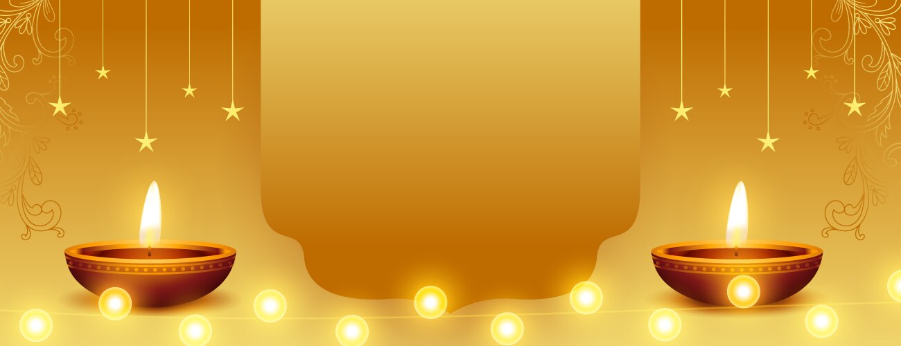 Traditional shubh deepavali banner with text Vector Image