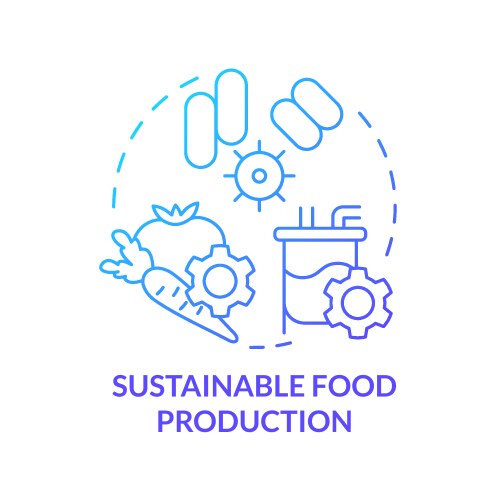 Food security blue gradient concept icon Vector Image