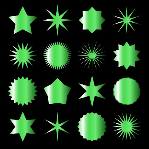 White twinkling stars isolated on dark Royalty Free Vector