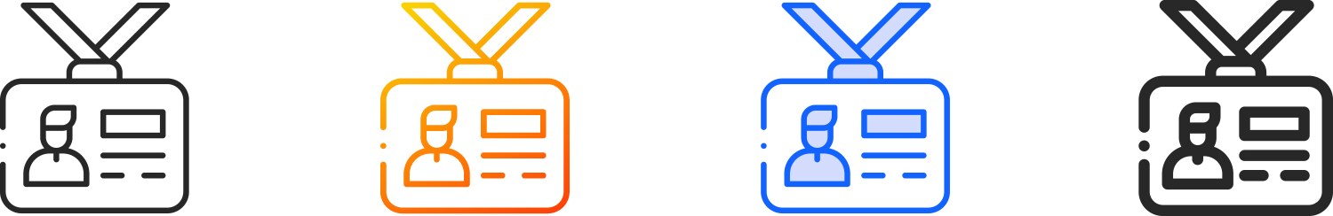 Augmented reality iconthin linear gradient blue Vector Image