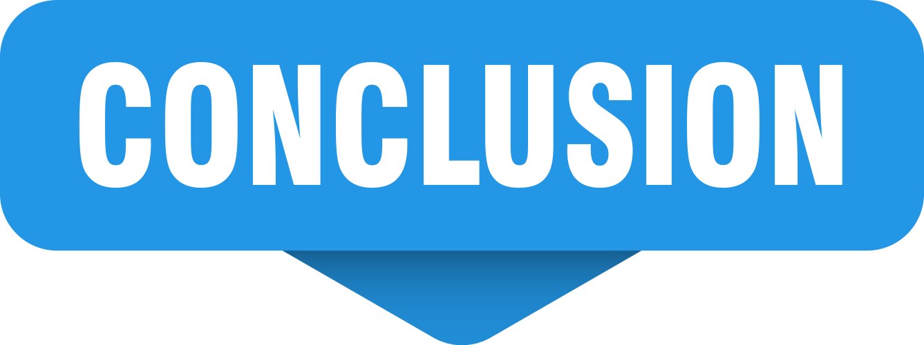 Conclusion sticker sign isolated Royalty Free Vector Image