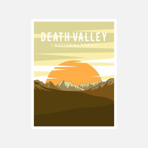 Death valley national park poster Royalty Free Vector Image